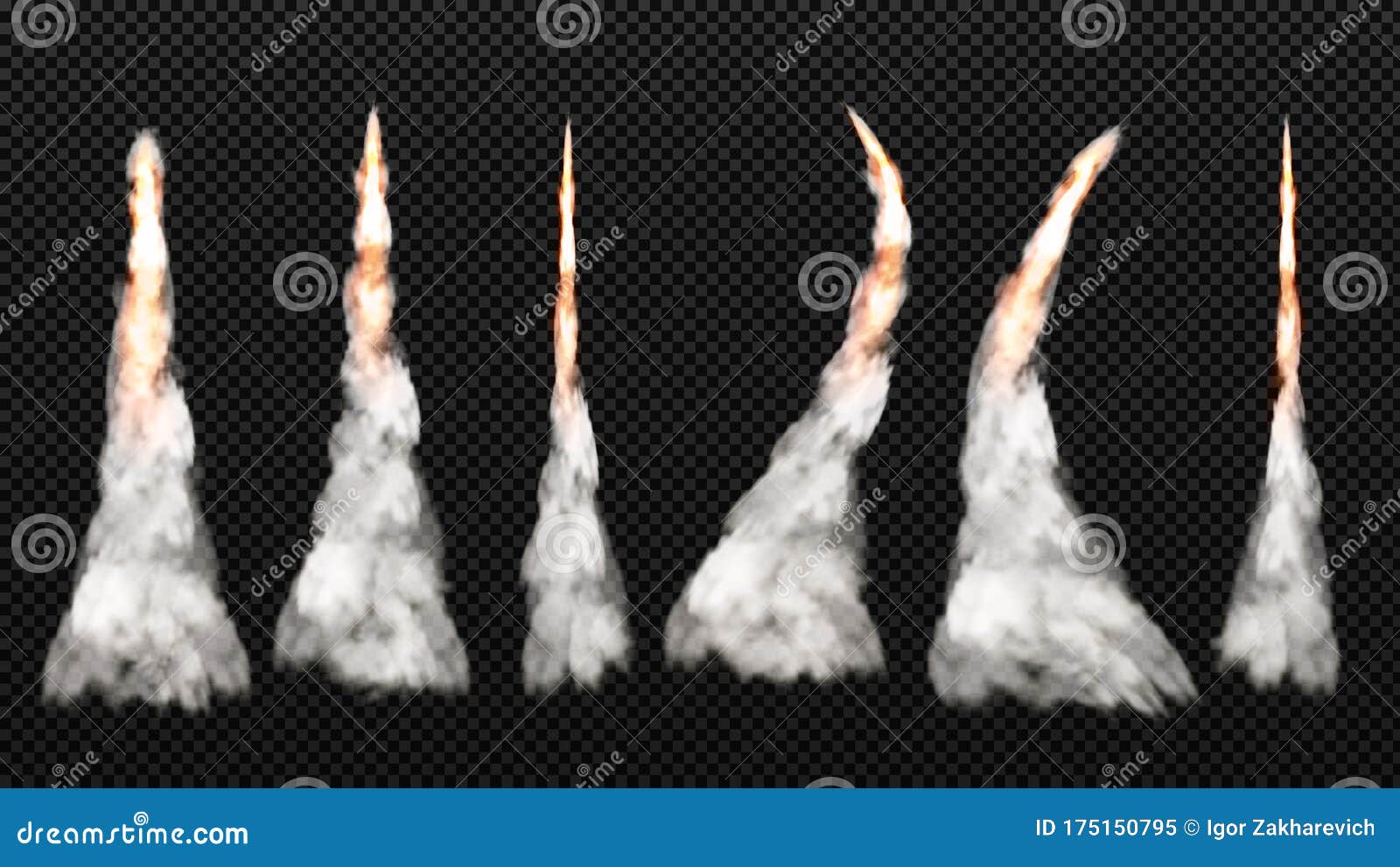 Smoke from Space Rocket Launch Stock Illustration - Illustration of ...