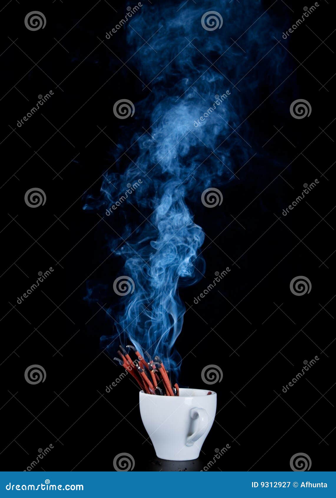 Smoke spices from cups stock image. Image of descriptive - 9312927