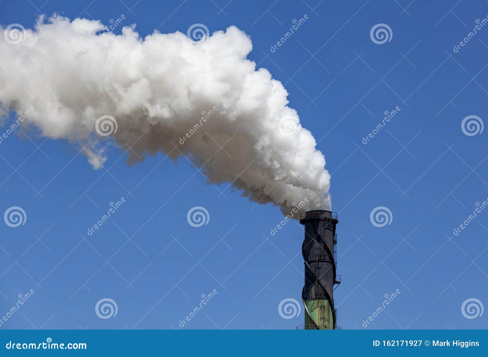 Smoke Stack Sign of Pollution Stock Image - Image of dirty, environment ...
