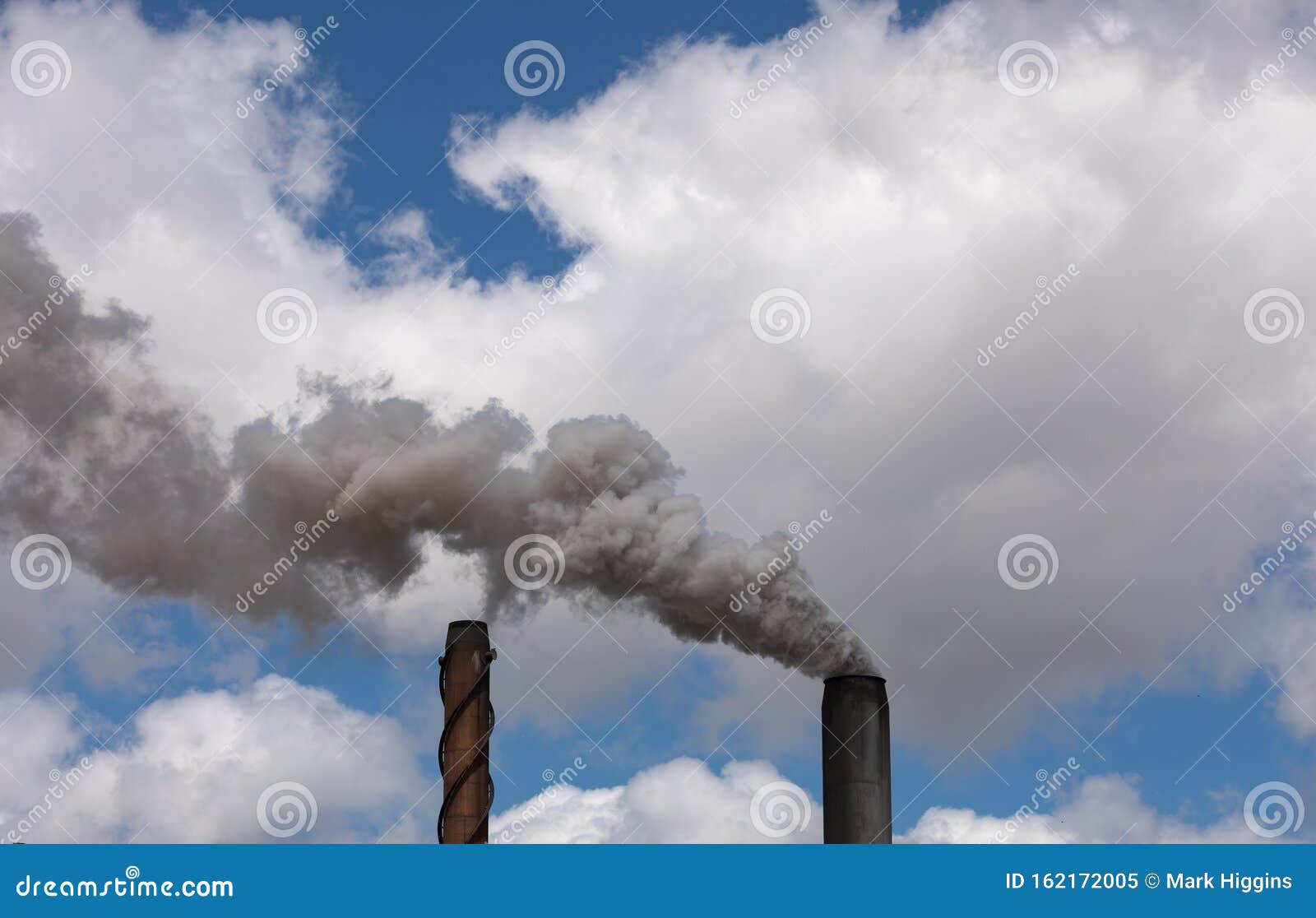 Smoke Stack Sign of Pollution Stock Image - Image of fuel, flue: 162172005