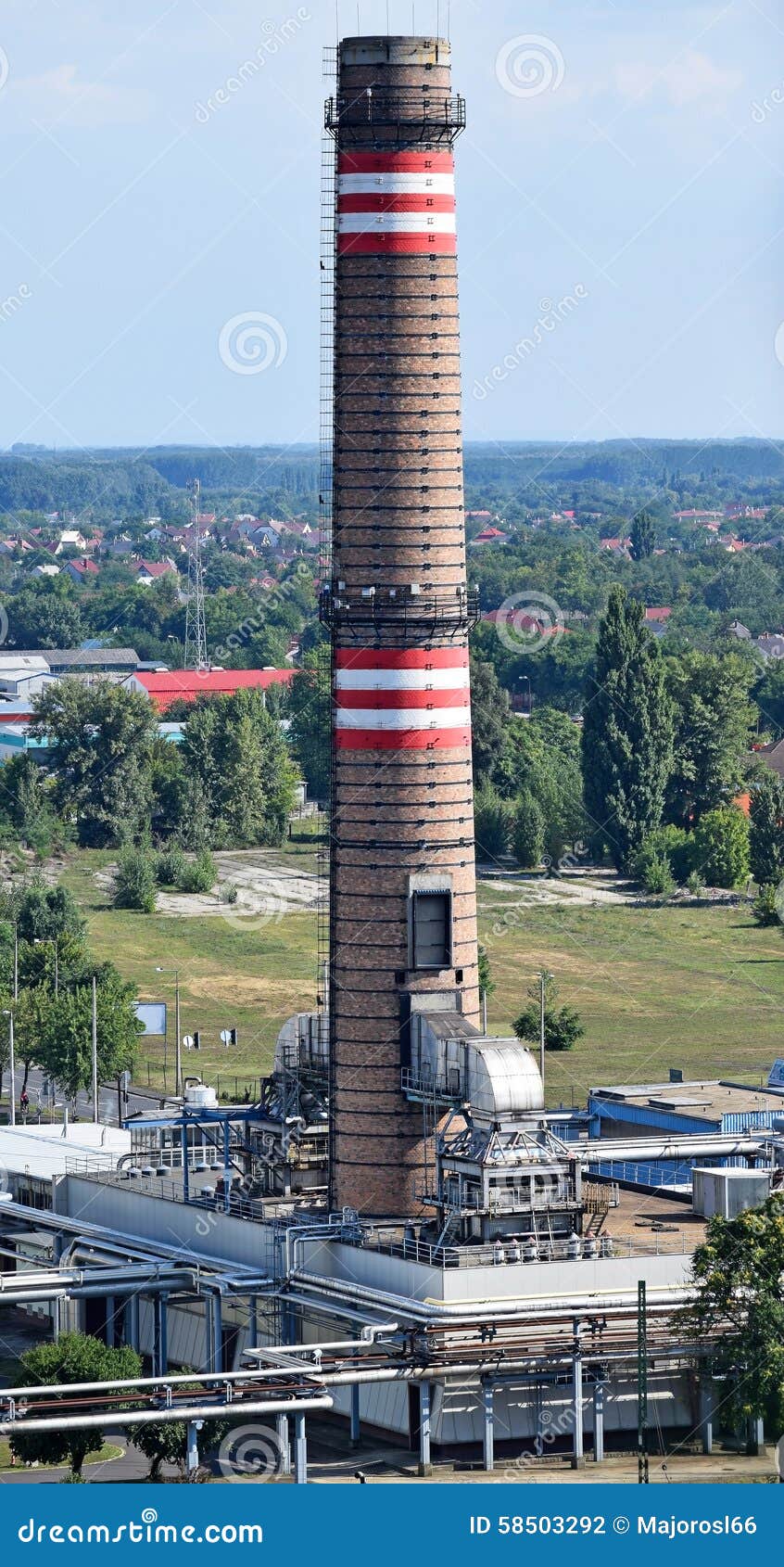Smoke Stack of the Power Station Stock Photo - Image of chimney ...