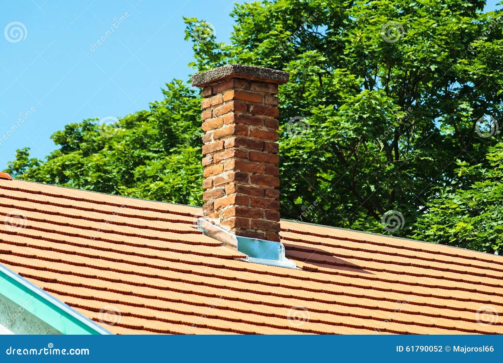 Smoke stack on the roof stock photo. Image of stack, smoke - 61790052