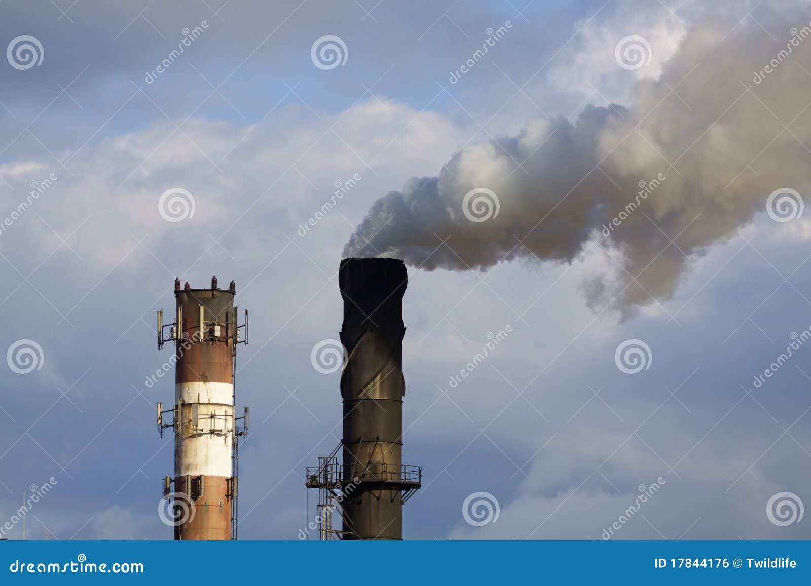 Smoke Stacks stock photo. Image of industry, chimney - 17844176