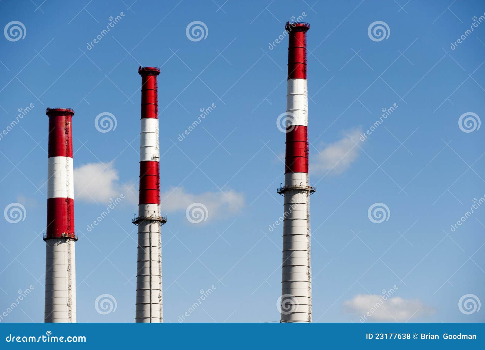 Smoke stacks stock photo. Image of blue, factory, coal - 23177638