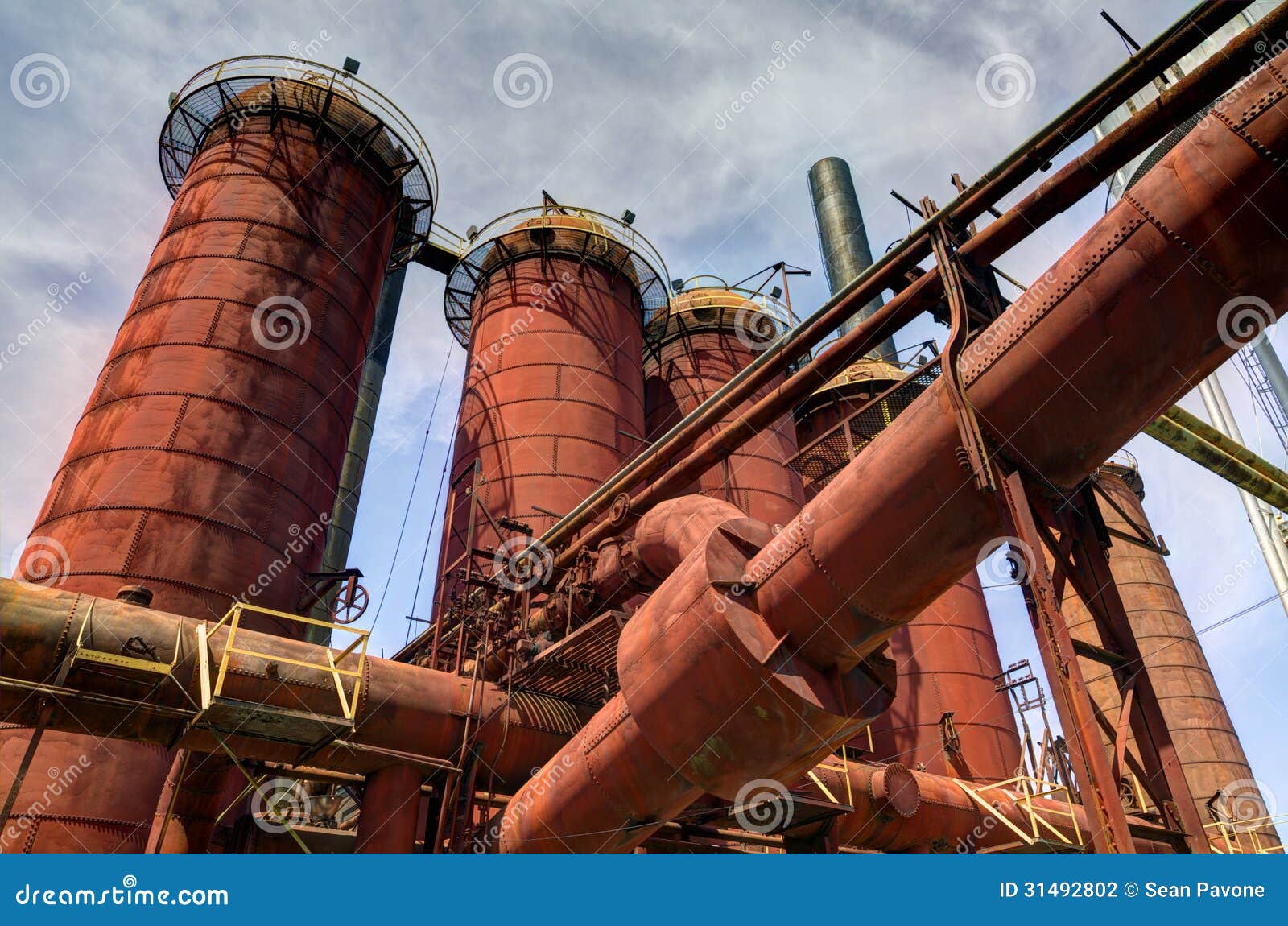 Smoke Stacks stock photo. Image of industry, iron, production - 31492802