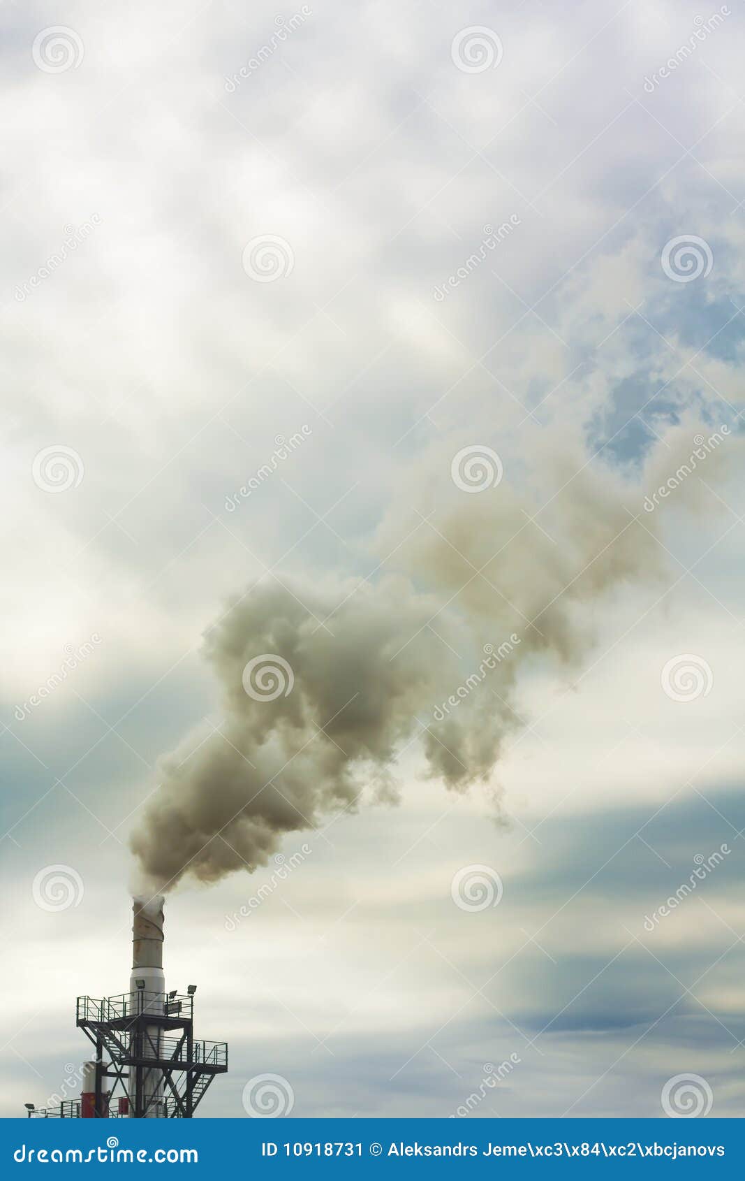 Smoke from the stalk stock image. Image of tower, blue - 10918731