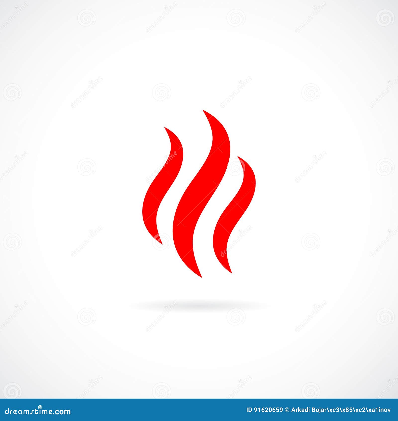 Circular Red Steam Icon