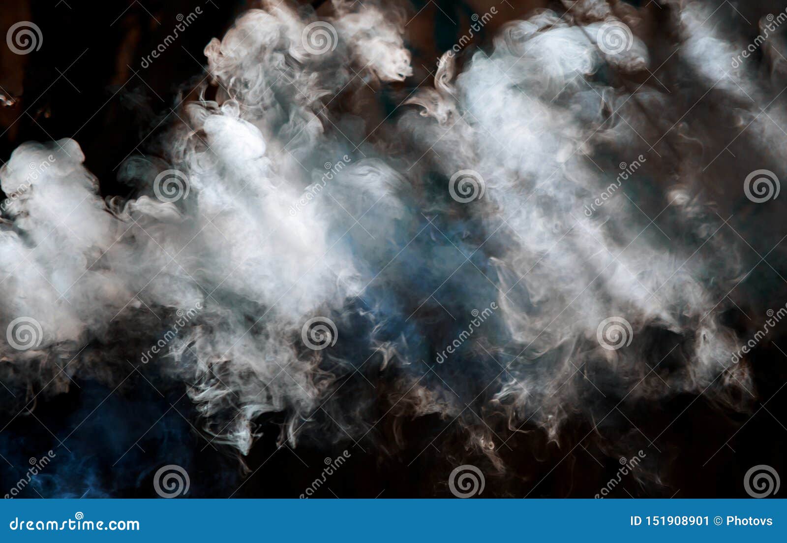 The Smoke in the Sun S Rays Make Their Way through the Trees Stock ...