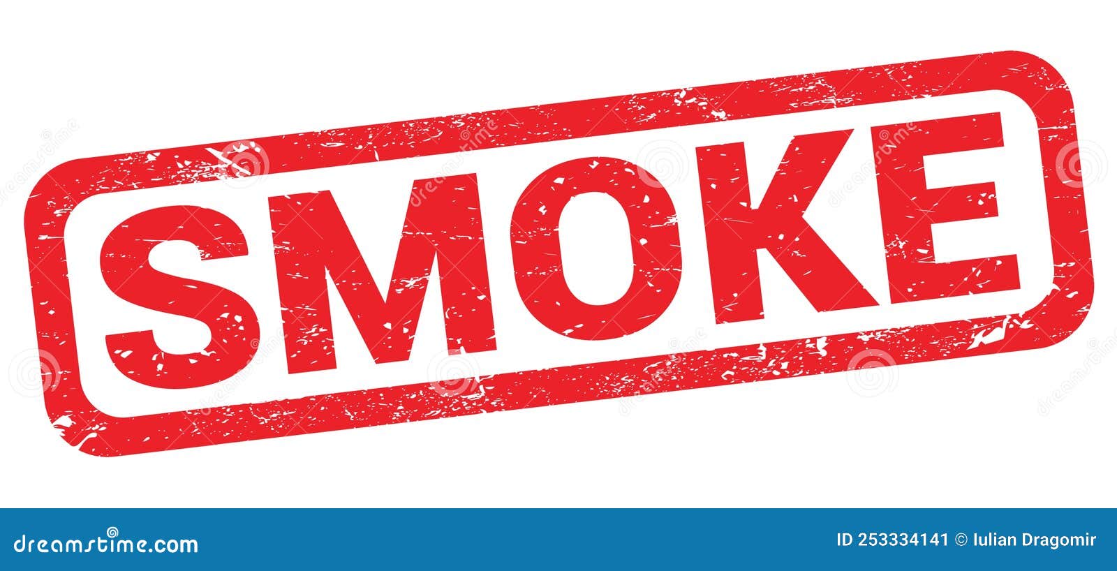 SMOKE Text Written on Red Rectangle Stamp Stock Illustration ...