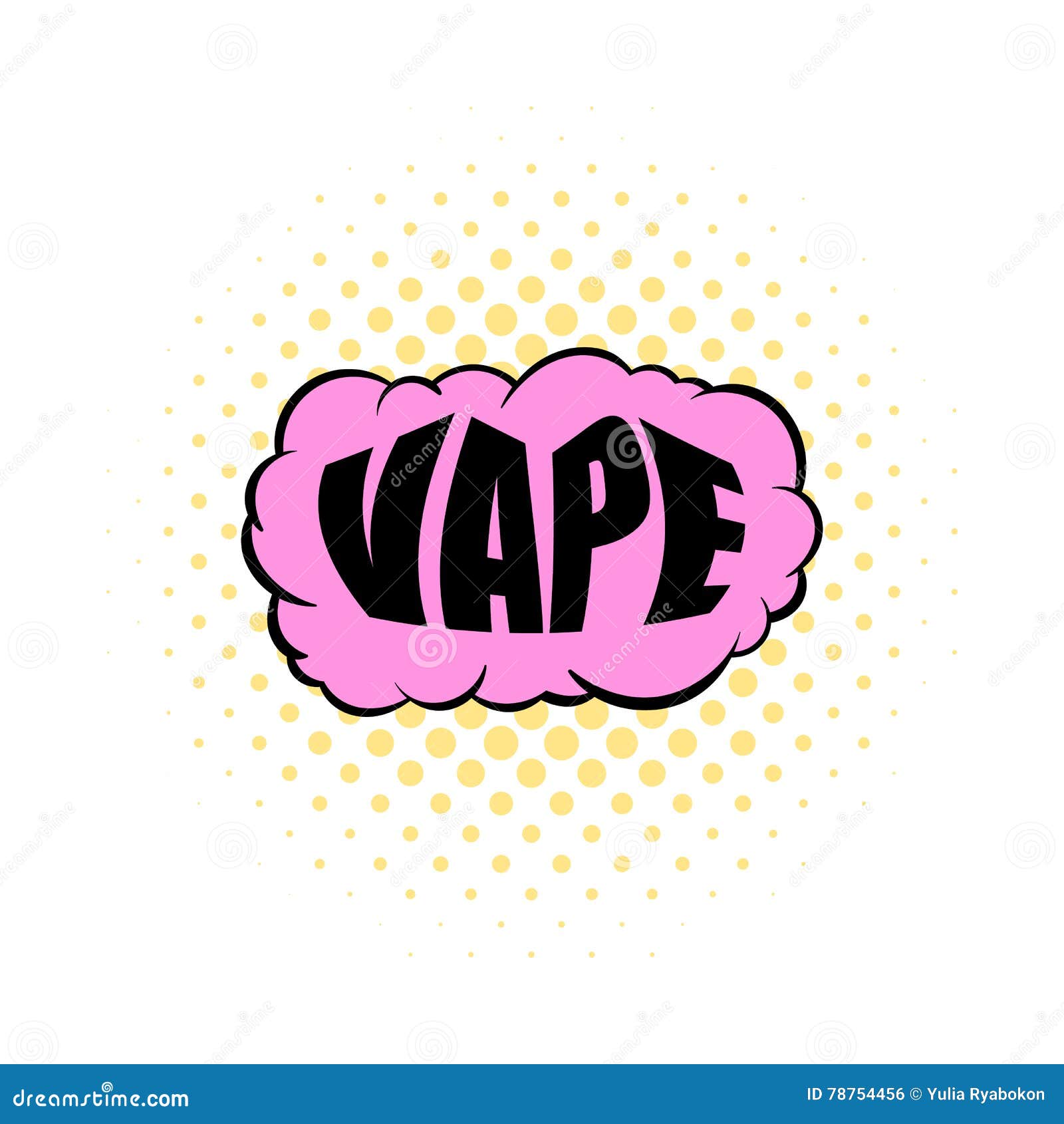 Smoke Vape Icon, Comics Style Stock Vector - Illustration of background ...