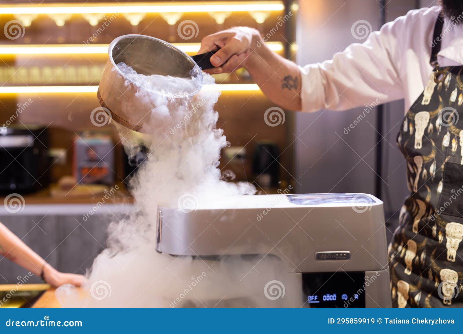 Smoke Vapor Dry Ice in Bowl in Kitchen Stock Image - Image of mist ...