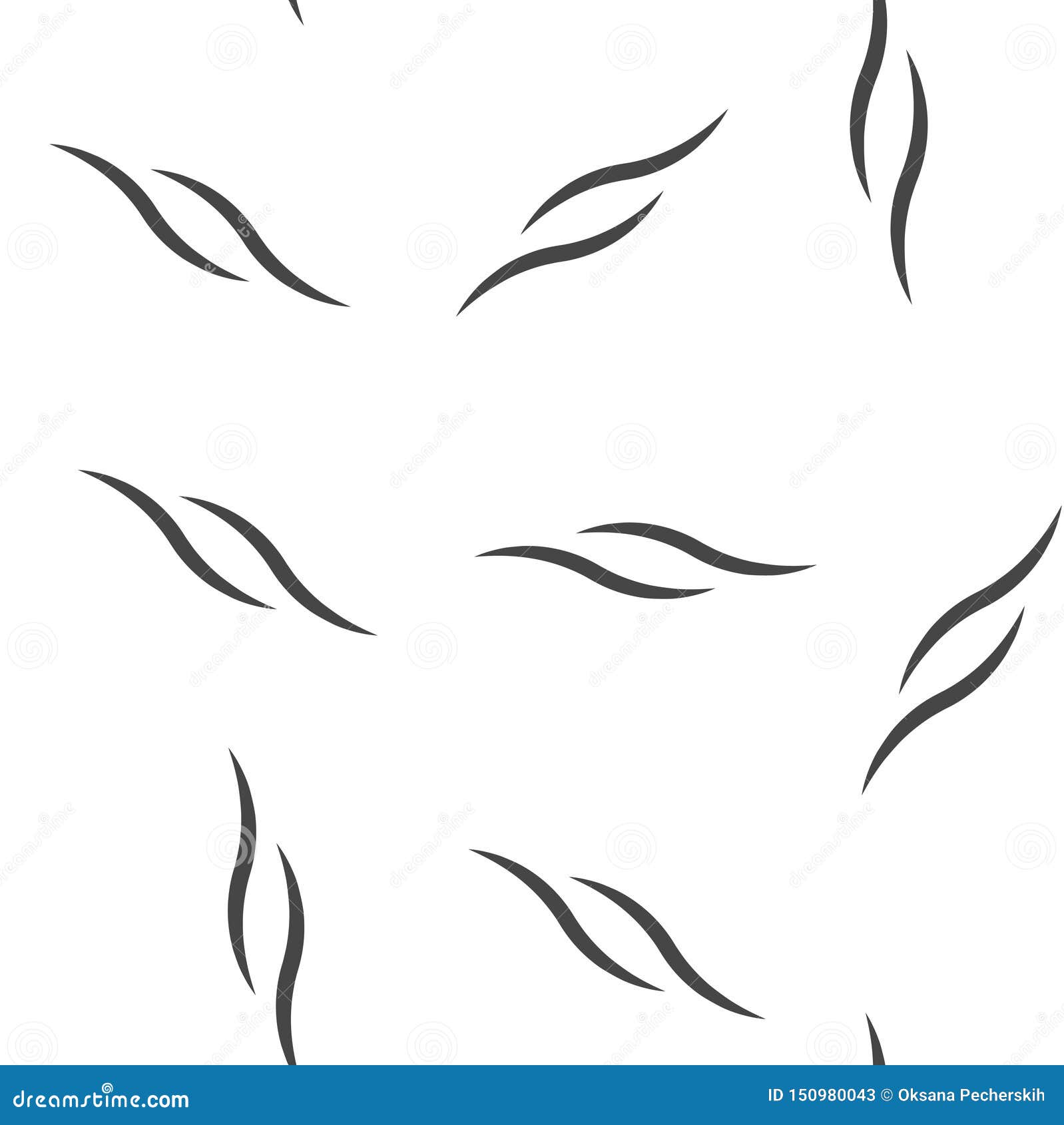 Smoke, Vector Icon Seamless Pattern on a White Background Stock Vector ...