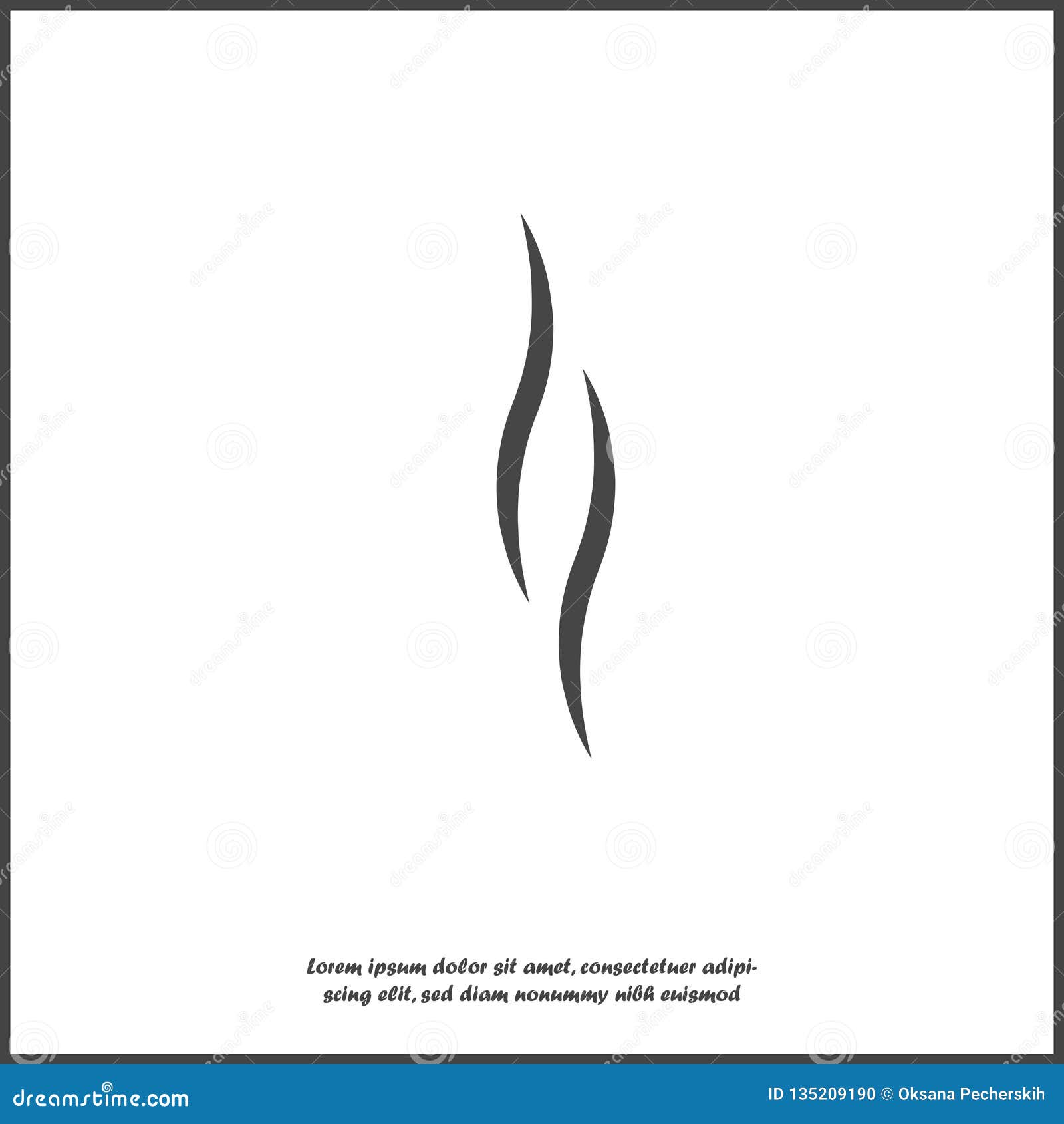 Smoke, Vector Icon on White Isolated Background Stock Vector ...