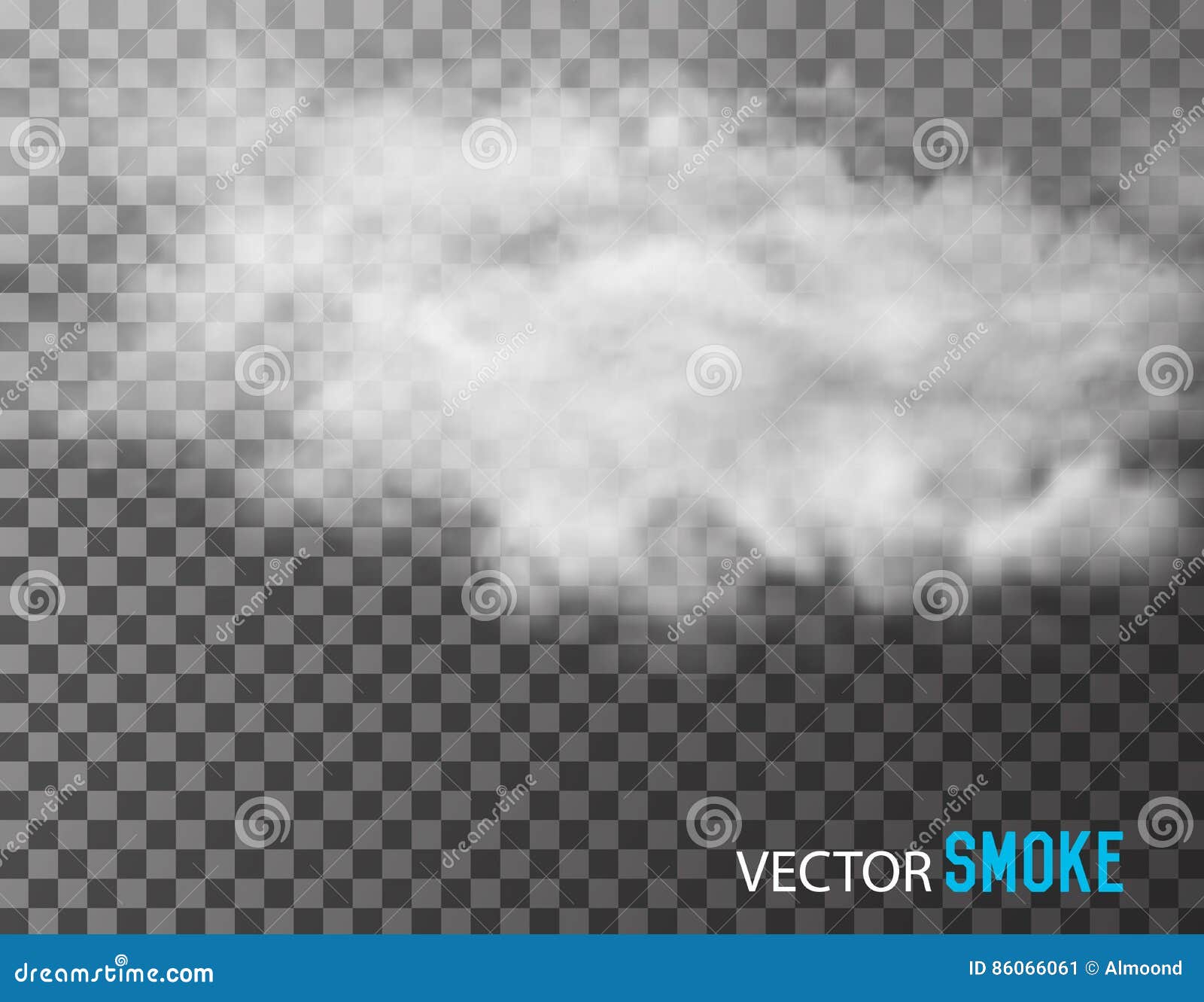 Smoke Vector on Transparent Background. Stock Vector - Illustration of ...
