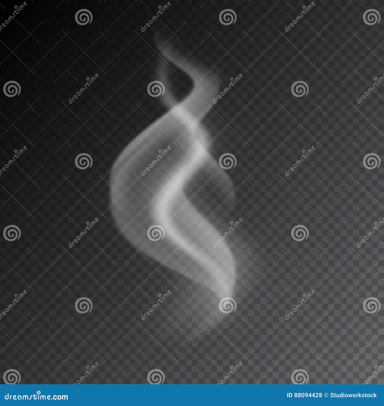 Smoke Vectors on Transparent Background. Stock Vector - Illustration of ...