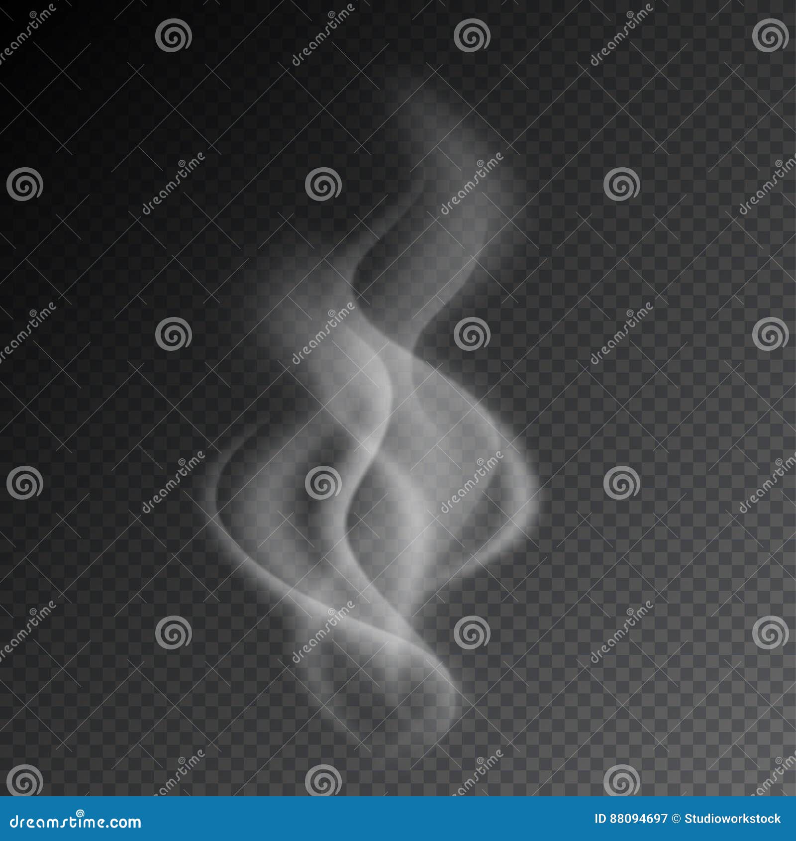 Smoke Vectors on Transparent Background. Stock Vector - Illustration of ...