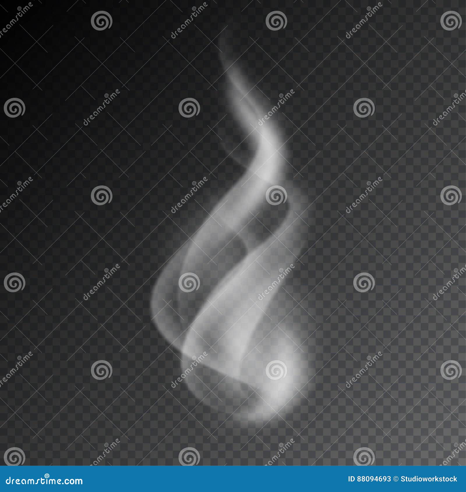 Smoke Vectors on Transparent Background. Stock Vector - Illustration of ...