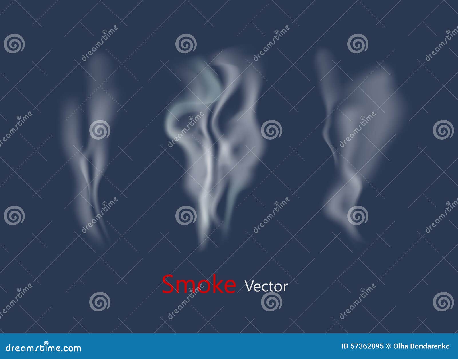 Smoke Vectors on Transparent Background Stock Vector - Illustration of ...