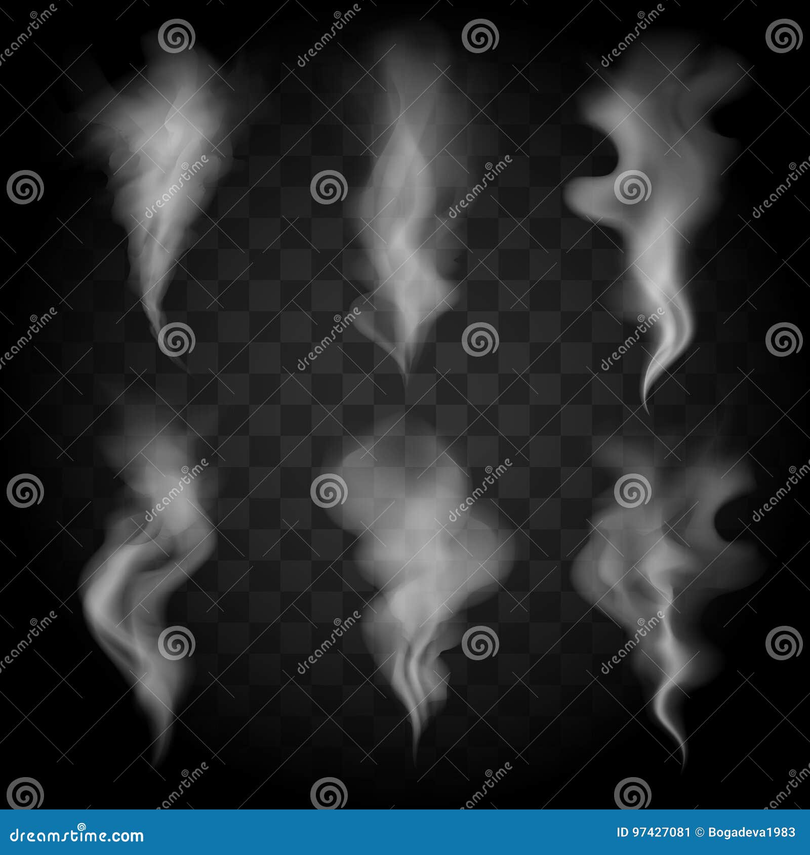 Smoke Wave Set stock vector. Illustration of graphic - 97427081