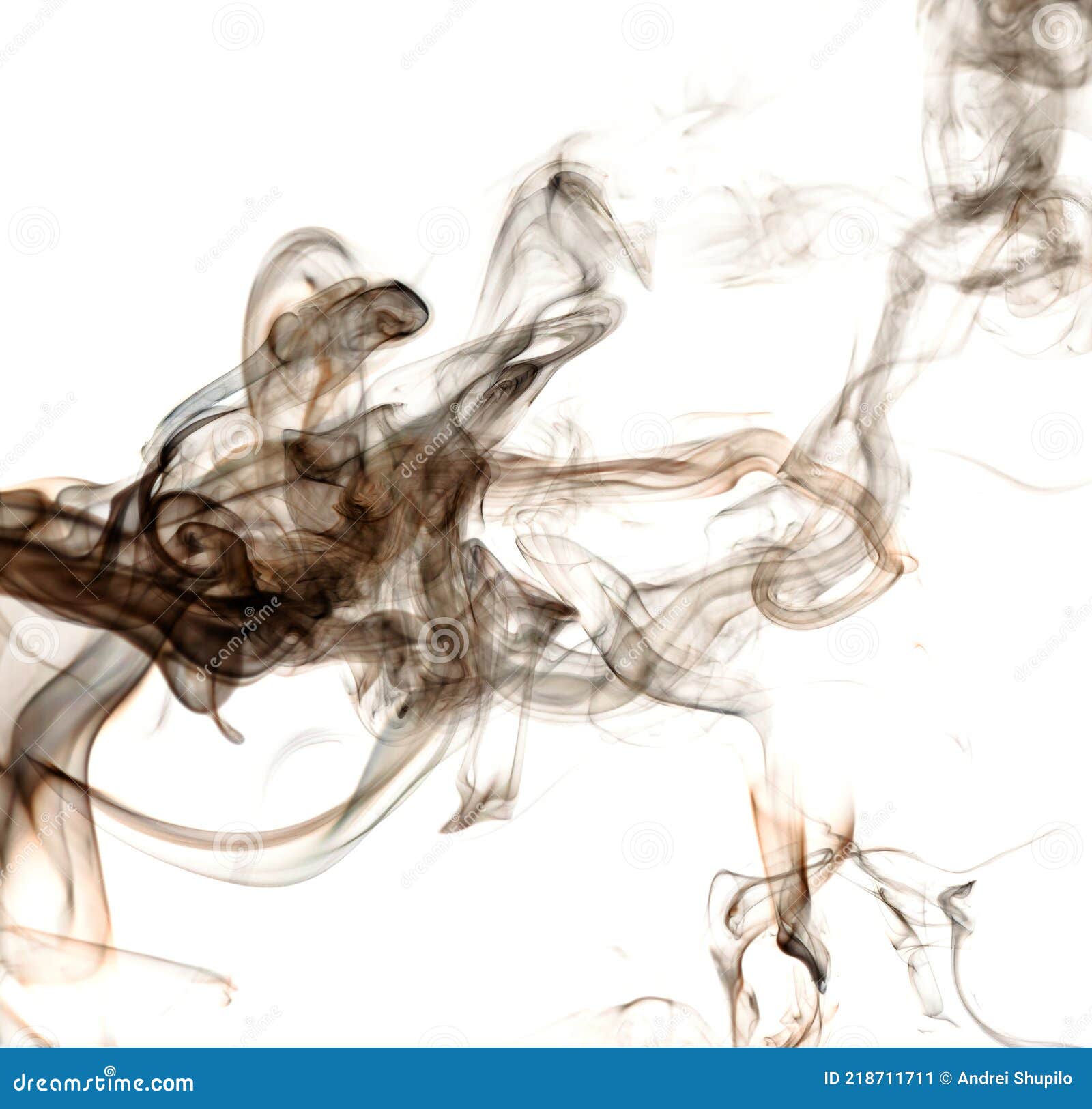 Smoke on a White Background. Stock Image - Image of background, concept ...