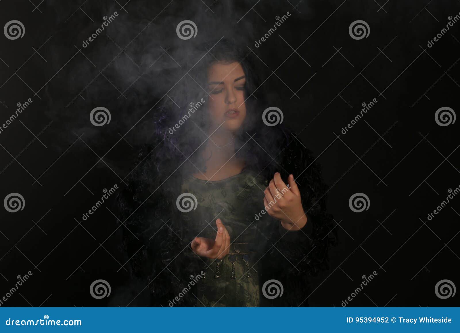 Smoke witch stock photo. Image of caucasian, people, glamour - 95394952