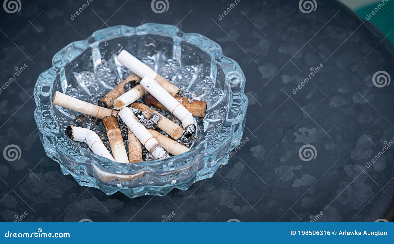 Smoked Cigarettes Both the Bottom into the Cup Stock Photo - Image of ...