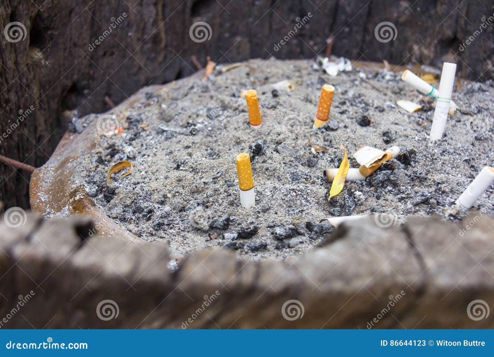 Smoked cigarettes stock image. Image of illness, malaise - 86644123