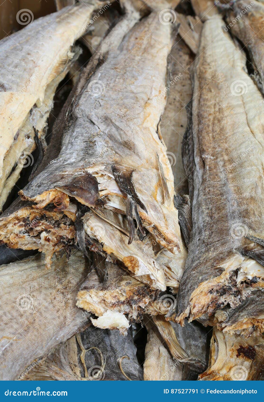 Smoked Cod Fish Dry for Sale in the Local Market Stock Image - Image of ...