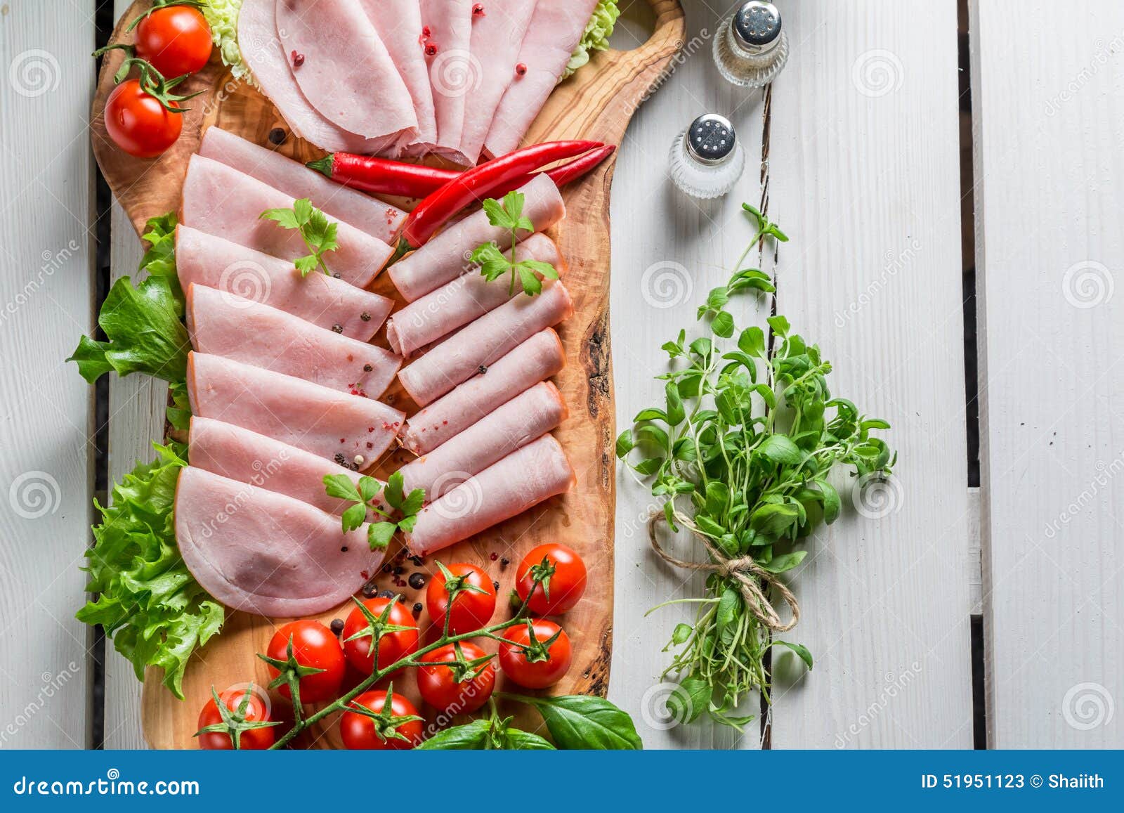 Smoked Cold Cuts with Pepper and Herbs Stock Image - Image of salami ...