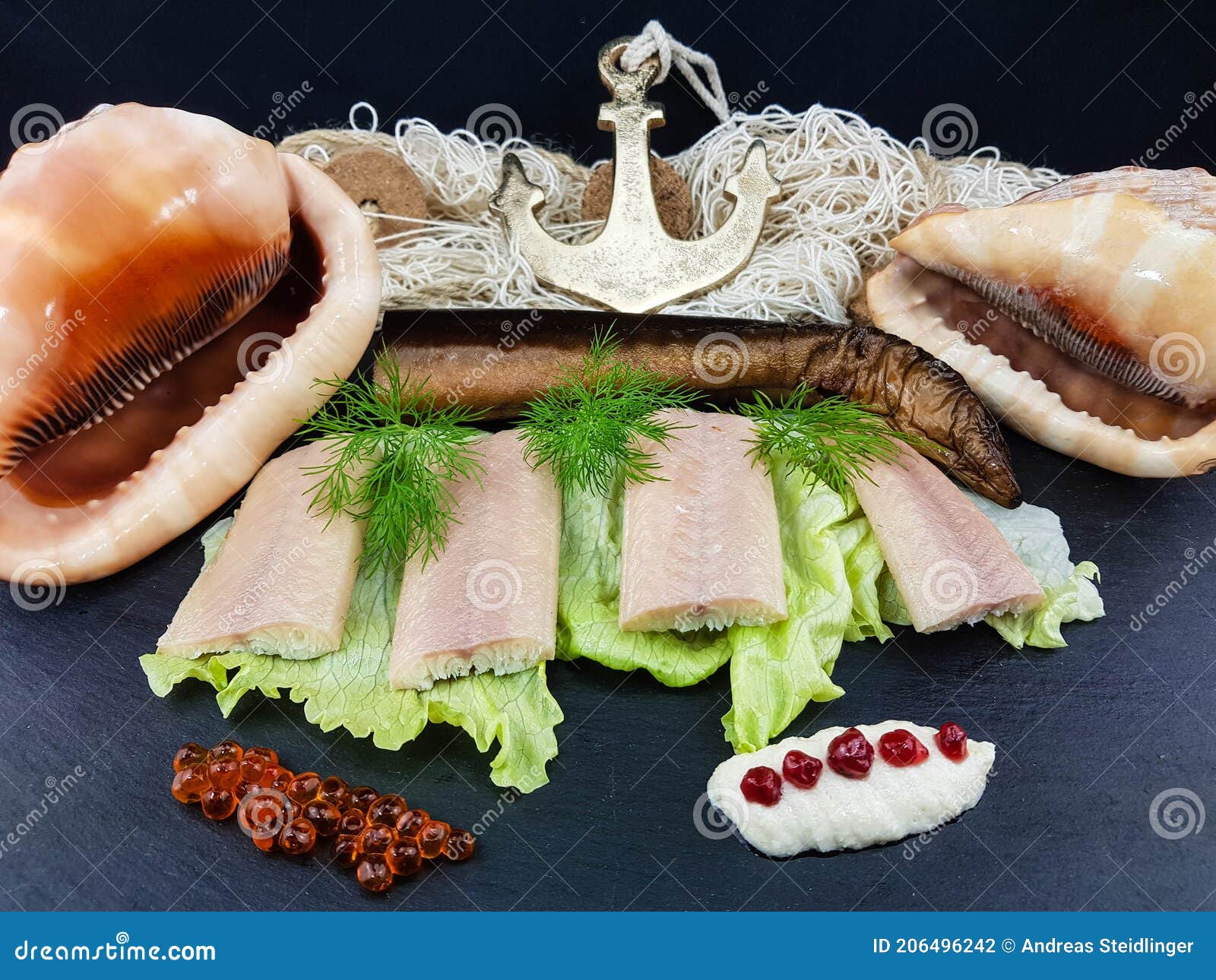 Smoked eel fillet stock photo. Image of filet, cuisine - 206496242