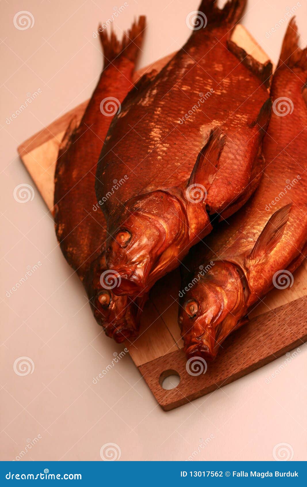 Smoked fish stock photo. Image of fins, smoked, board - 13017562