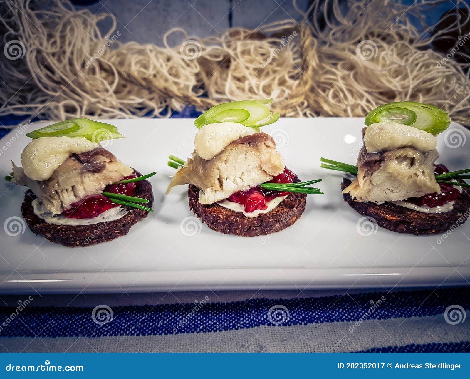 Smoked fish canapes stock image. Image of bread, healthy - 202052017