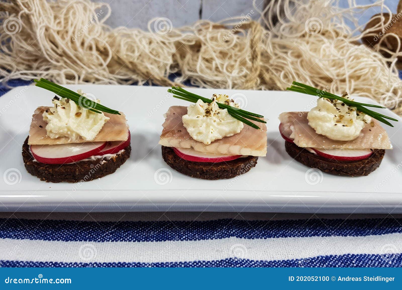 Smoked fish canapes stock photo. Image of dinner, gourmet - 202052100