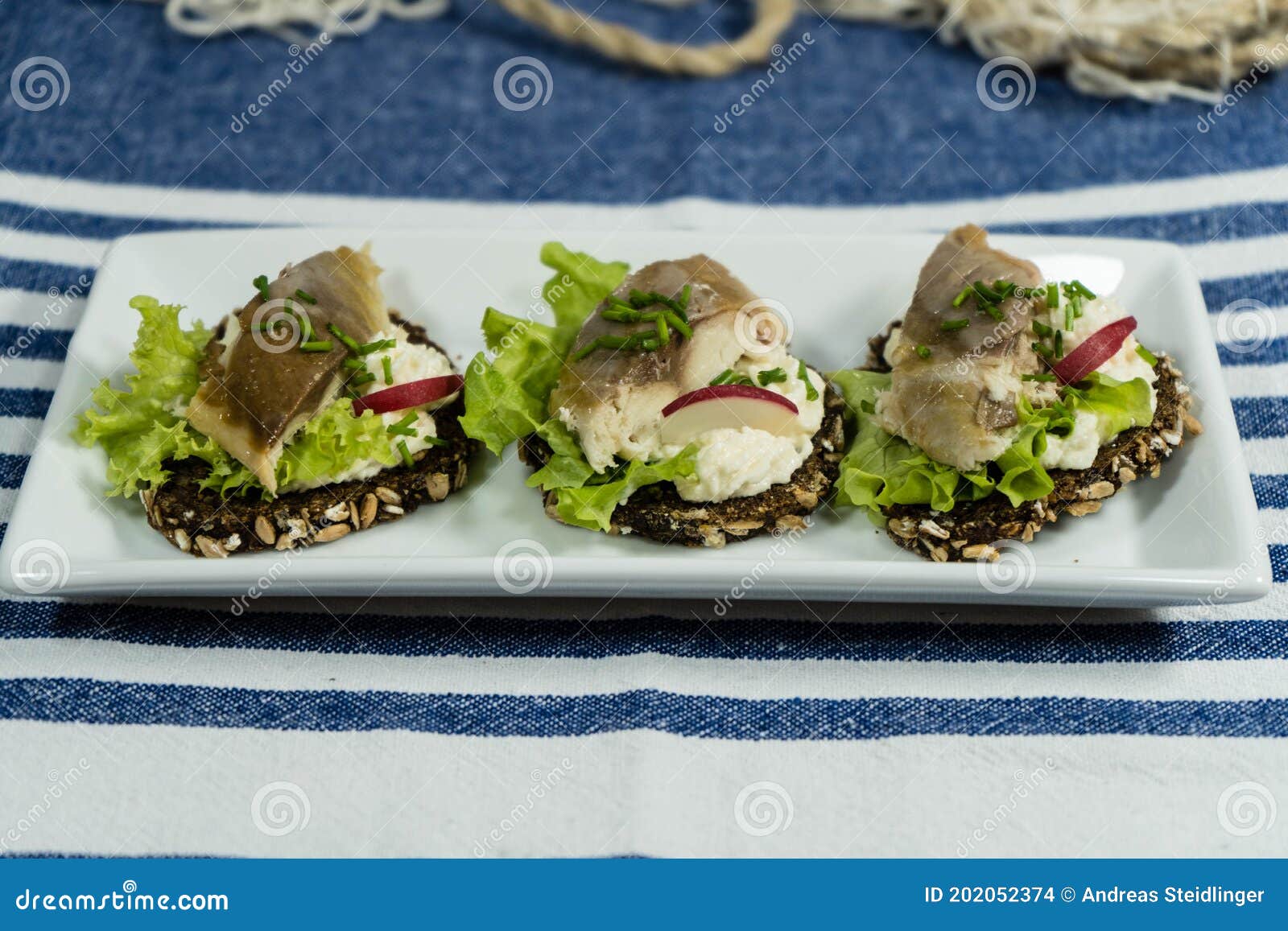 Smoked fish canapes stock photo. Image of restaurant - 202052374