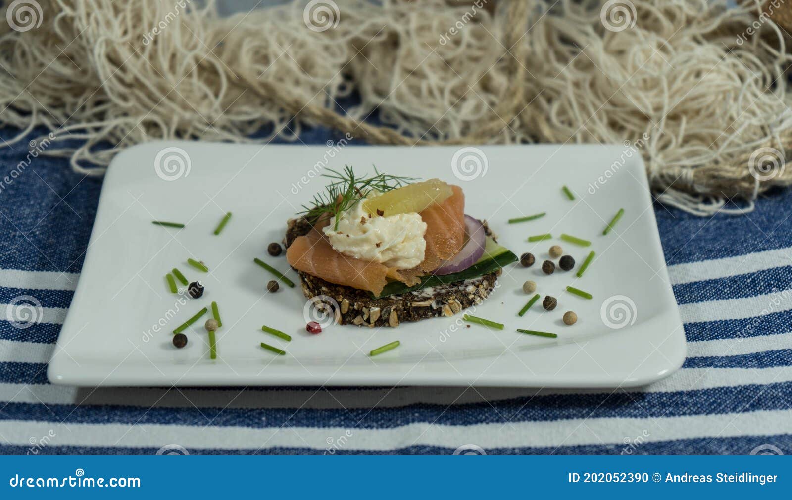 Smoked fish canapes stock photo. Image of ocean, luxury - 202052390