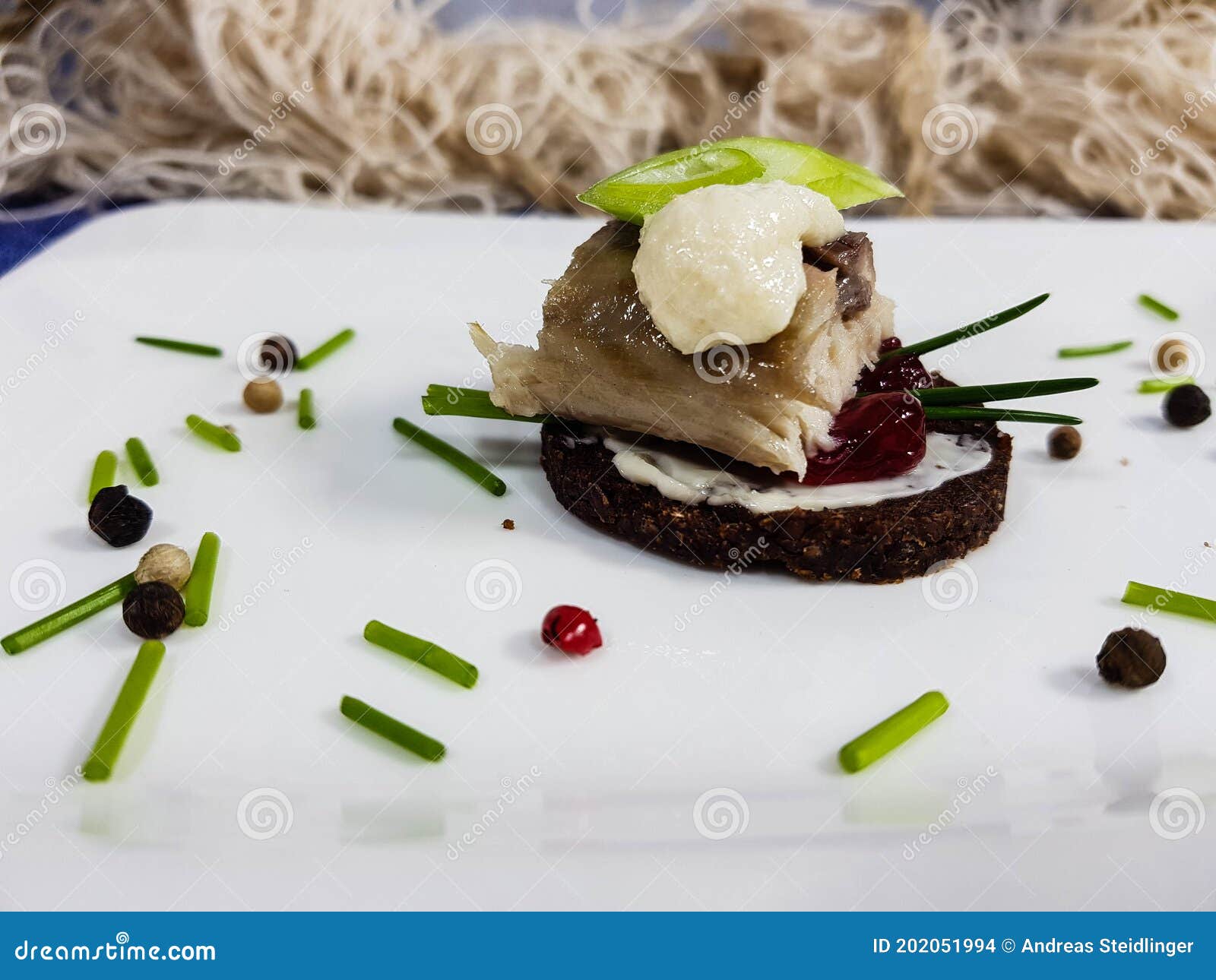 Smoked fish canapes stock photo. Image of fish, canapes - 202051994