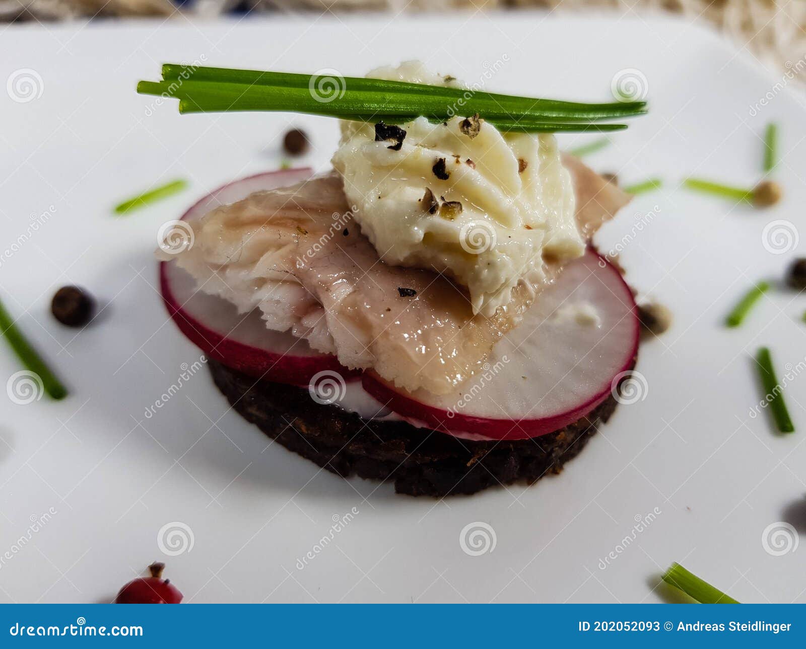 Smoked fish canapes stock image. Image of olive, halibut - 202052093