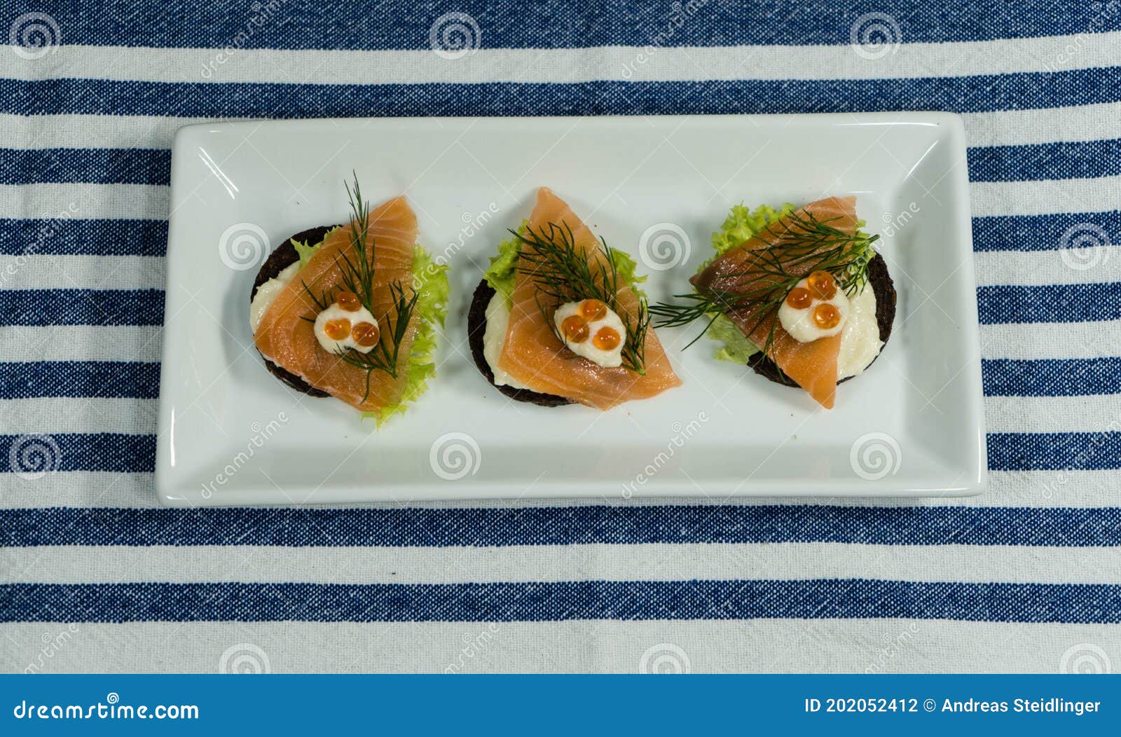 Smoked fish canapes stock photo. Image of pepper, canape - 202052412