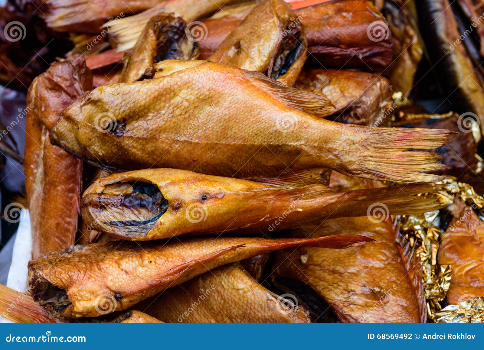 Smoked fish stock photo. Image of shop, tasty, production - 68569492