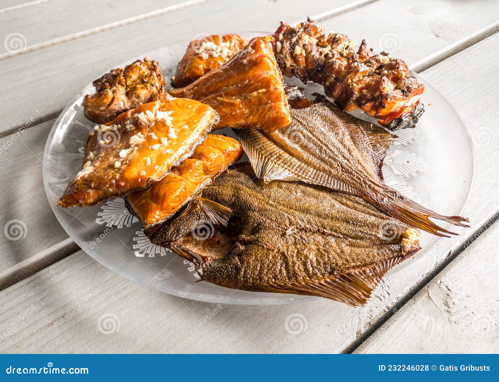 Smoked fish stock photo. Image of healthy, cooked, seafood - 232246028