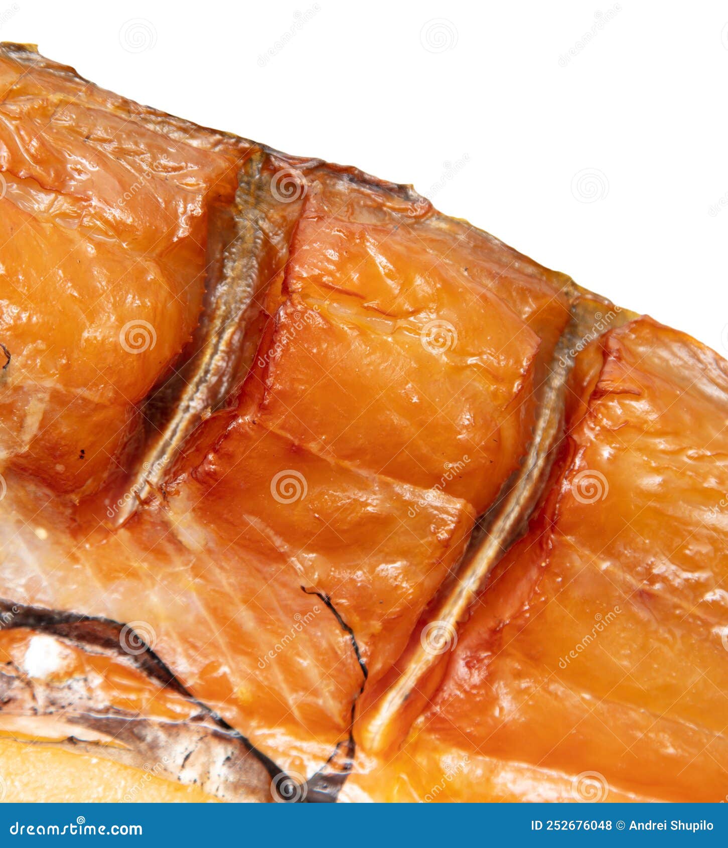 Smoked Fish Isolated on White Stock Photo - Image of smokedried, lunch ...