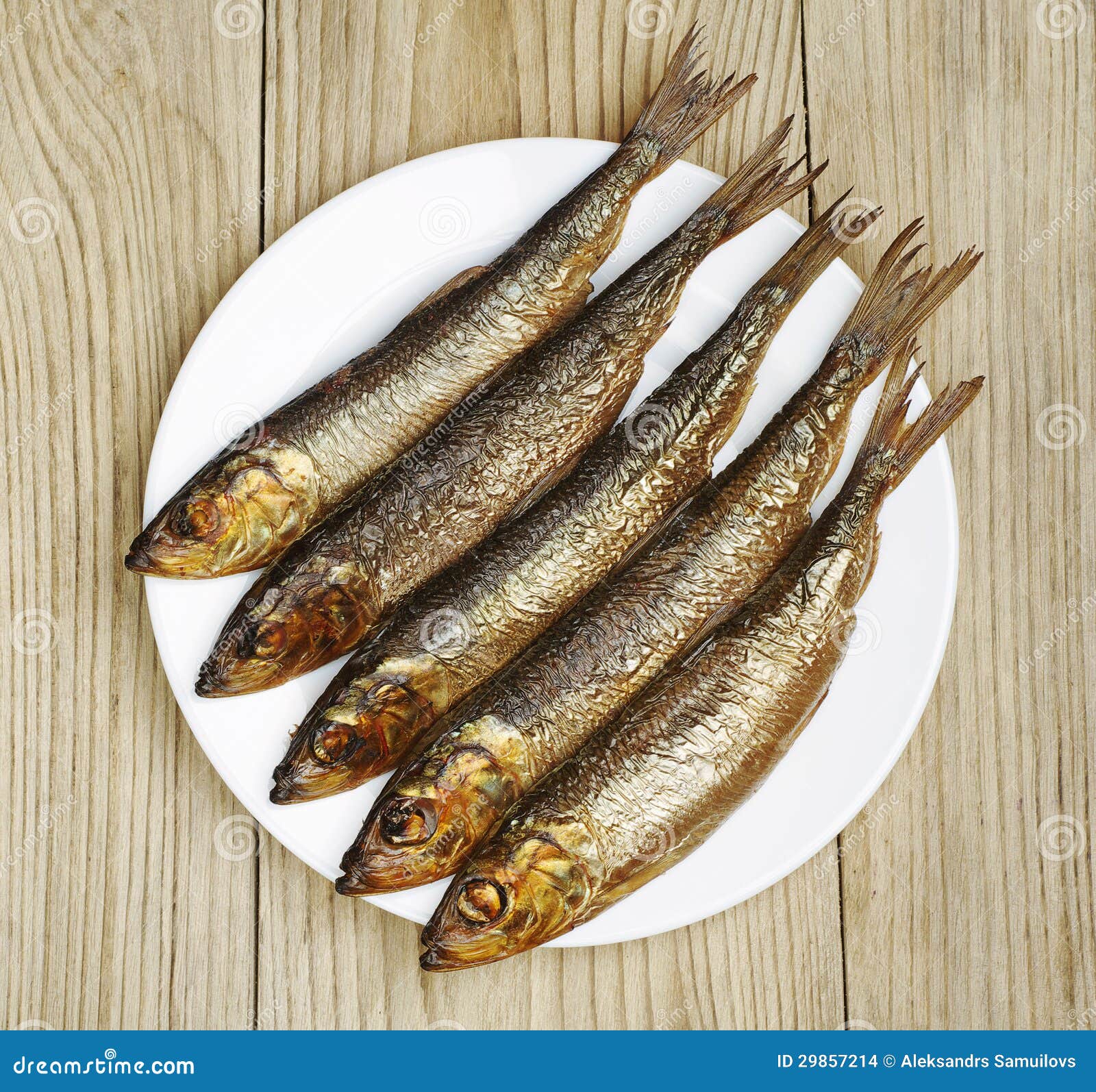 Smoked fish in a plate stock photo. Image of fresh, fried - 29857214