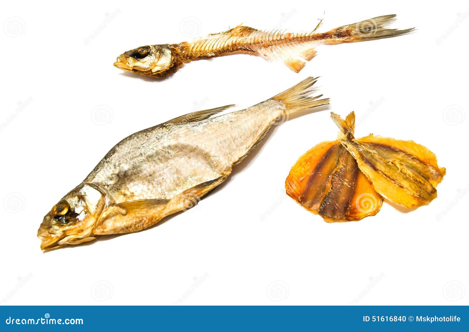 Smoked Fish and Skeleton Closeup Stock Photo - Image of closeup, saline ...