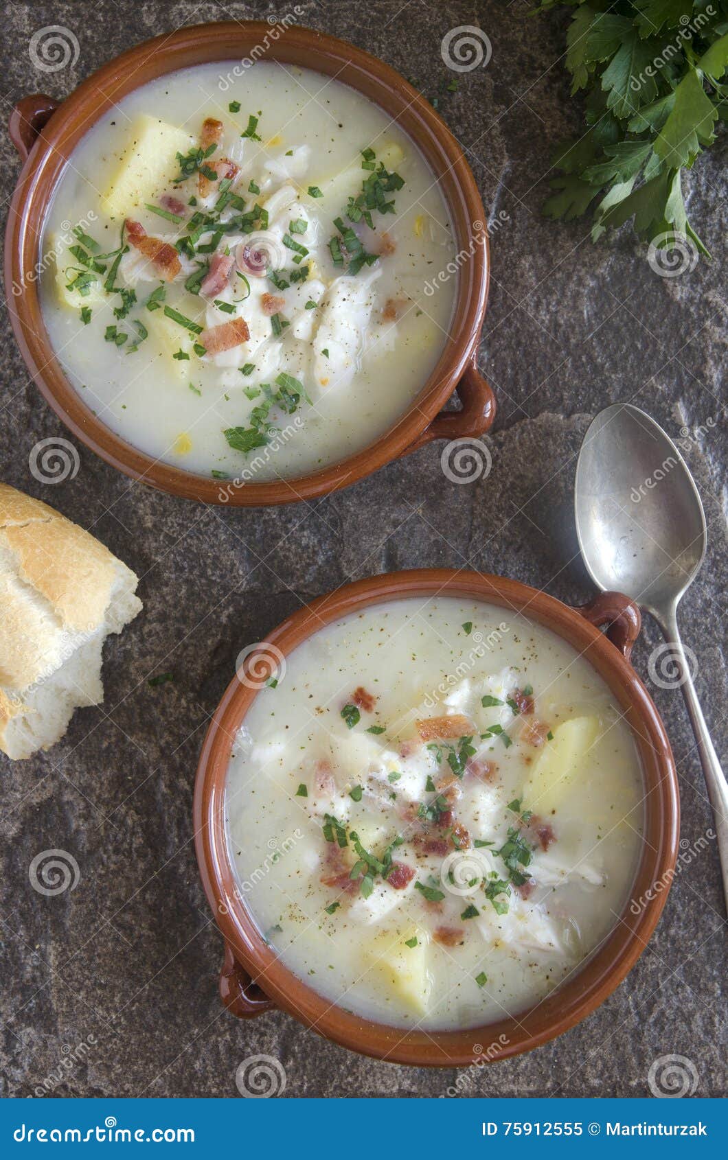 Smoked haddock chowder stock image. Image of fresh, food - 75912555