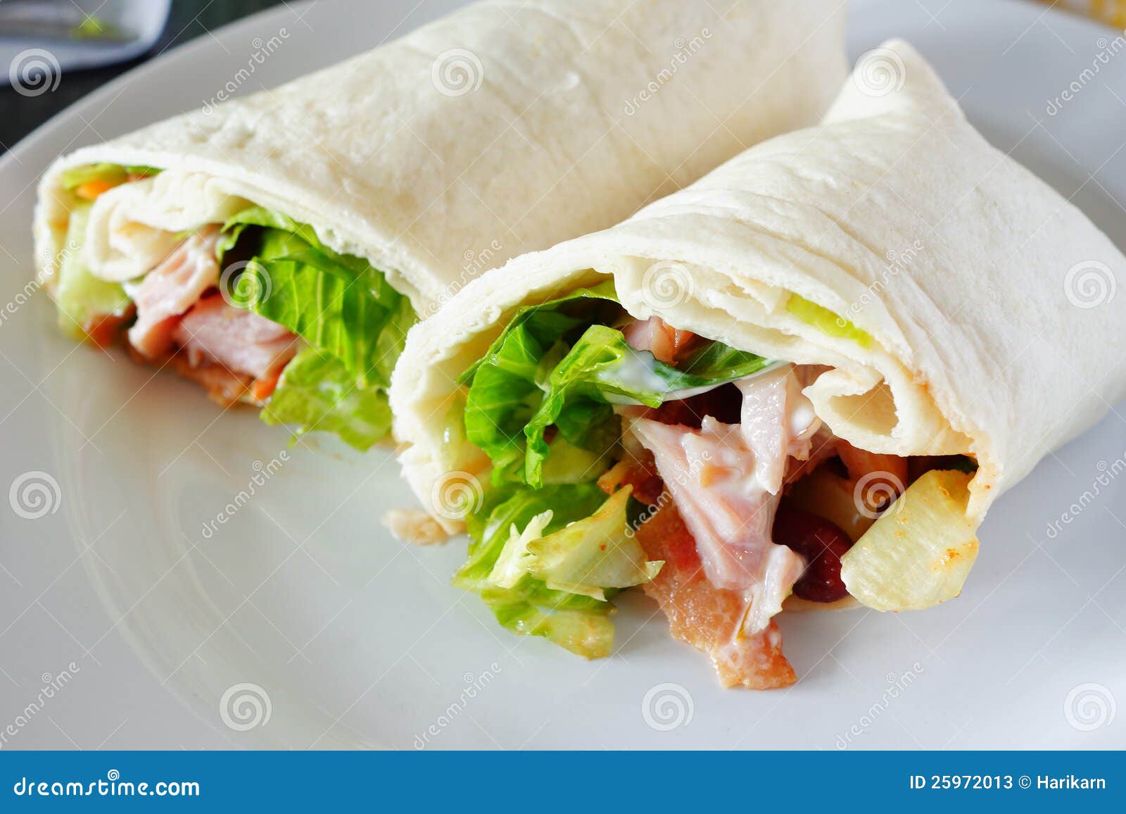 Smoked Ham Chili Wrap stock image. Image of meal, cheese - 25972013