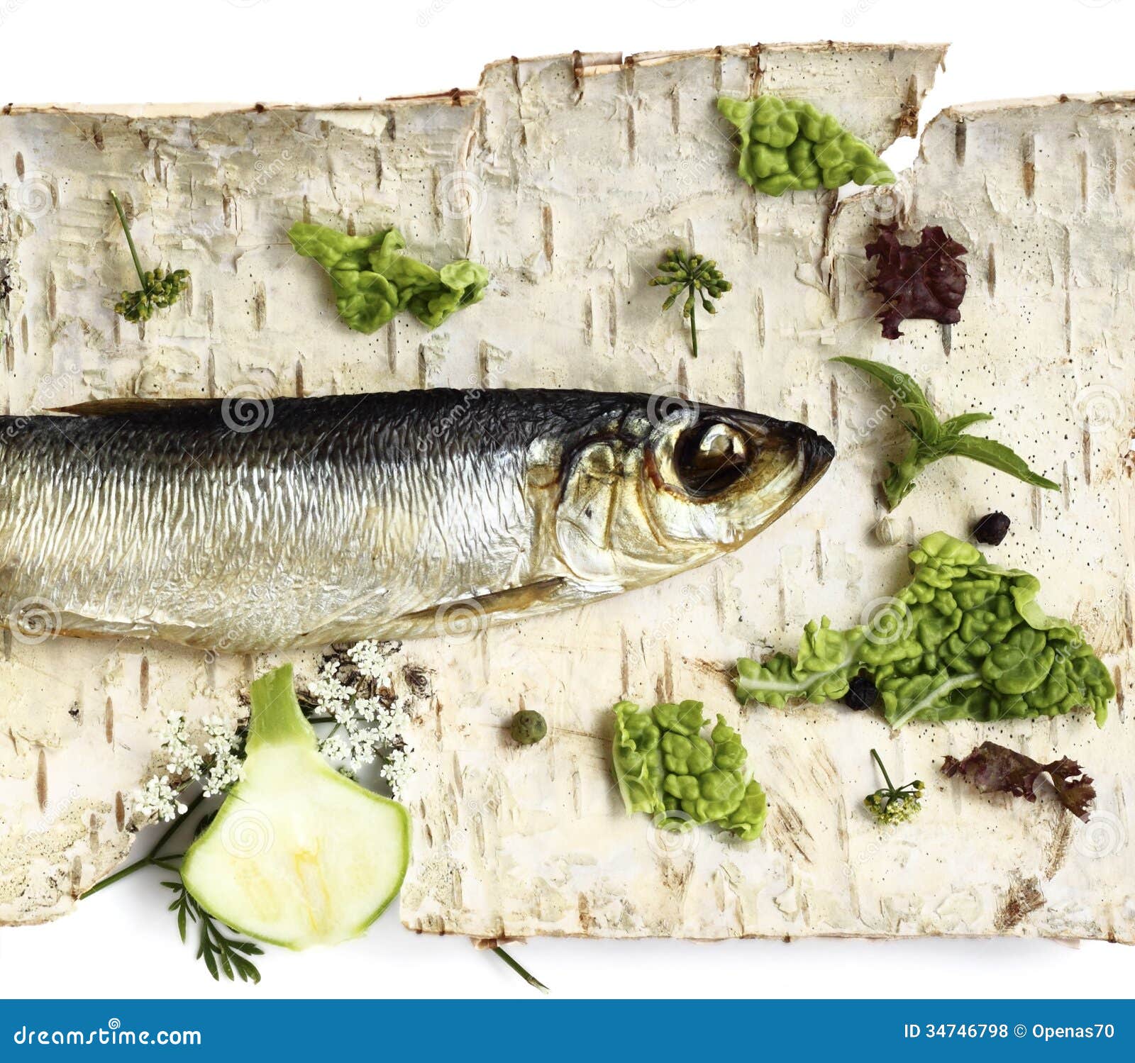 Smoked herring stock photo. Image of basilic, prepared - 34746798