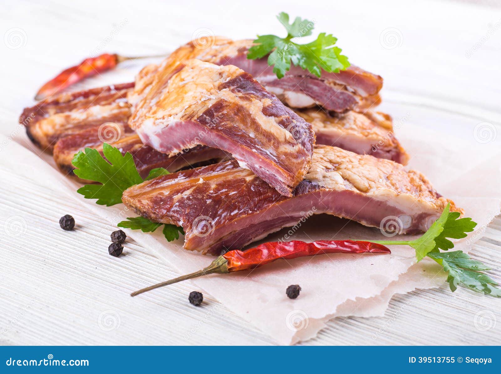 Smoked lamb stock image. Image of healthy, cooked, lamb - 39513755