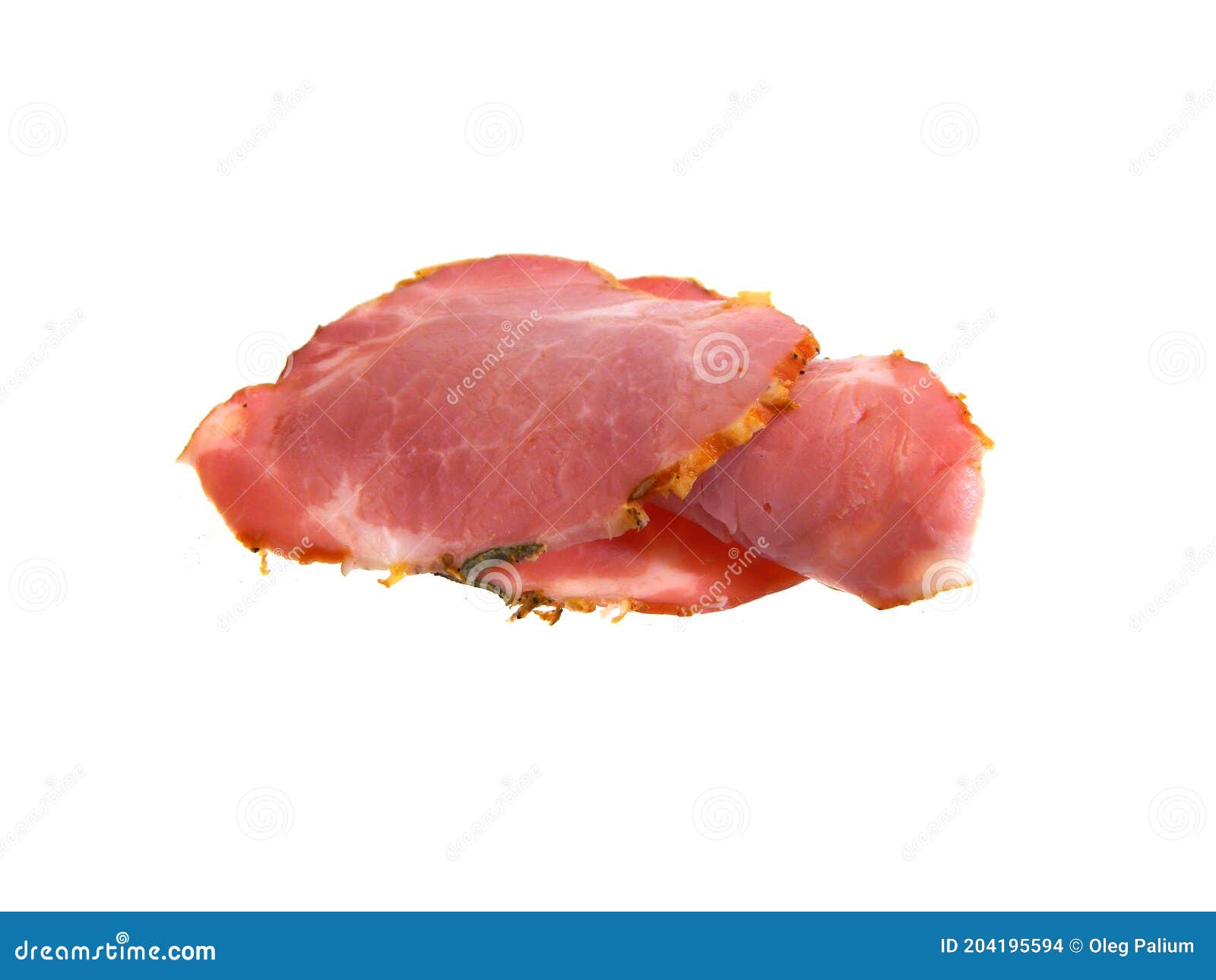 Smoked Meat Isolated on White Background Stock Photo - Image of macro ...