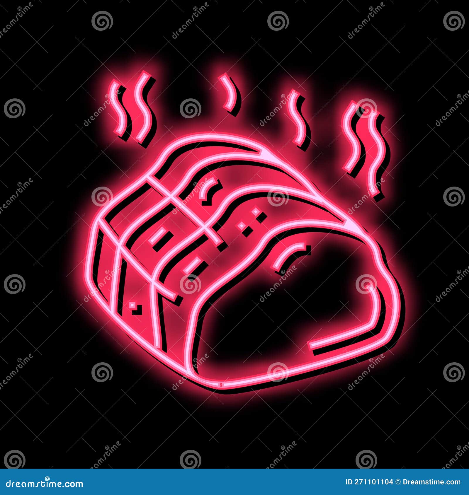 Smoked Meat Neon Glow Icon Illustration Stock Vector - Illustration of ...