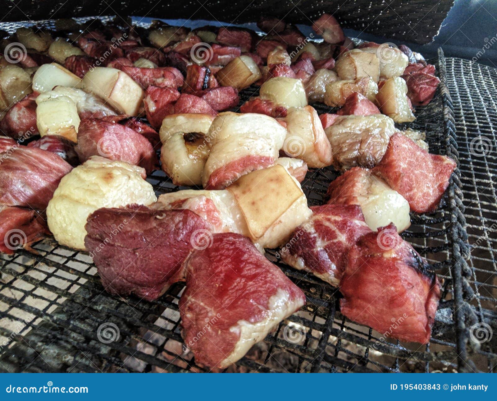 Smoked Meat Pork in the BBQ Set Stock Image - Image of meat, steak ...